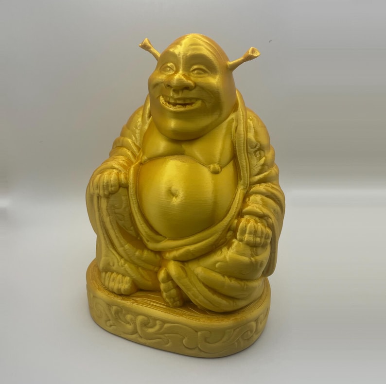 Estatua de Buda Shrek, impresa en 3D, decoración del hogar, adorno de ...