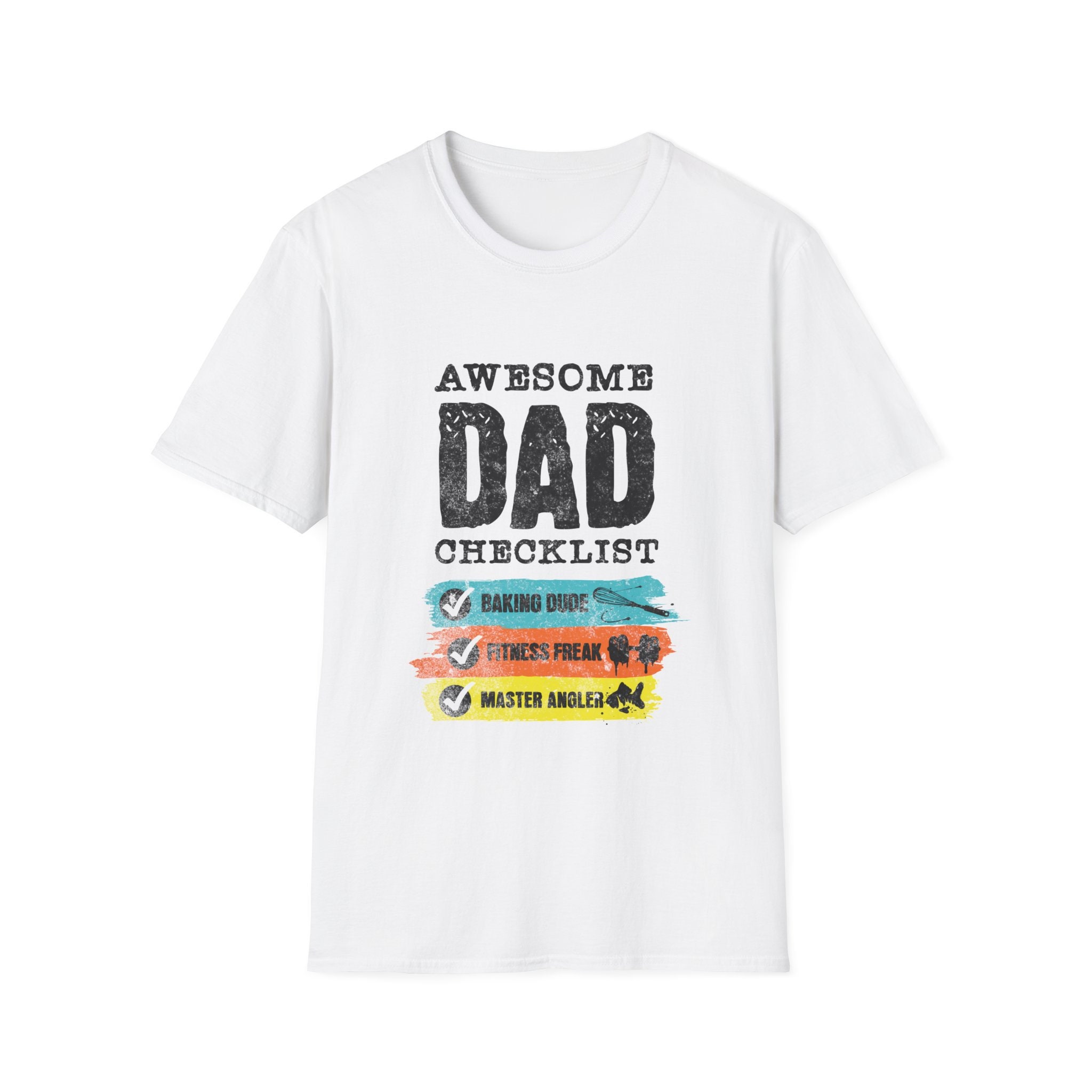 Awesome Dad Checklist, Fathers Day T-shirt, Premium Tshirt, Mens Shirt ...