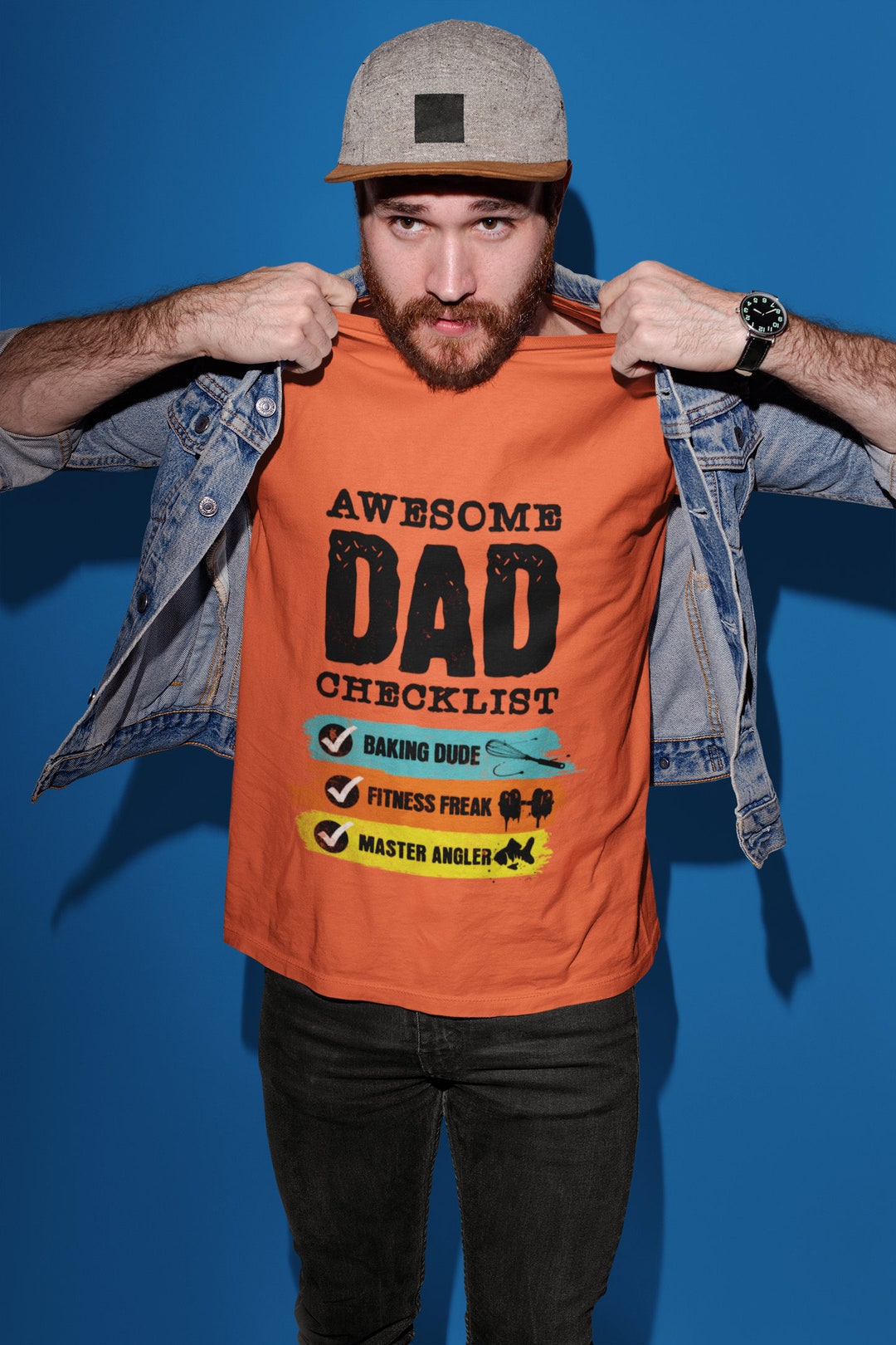 Awesome Dad Checklist, Fathers Day T-shirt, Premium Tshirt, Mens Shirt ...