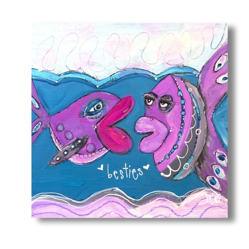 Colorful Fish Art - Etsy