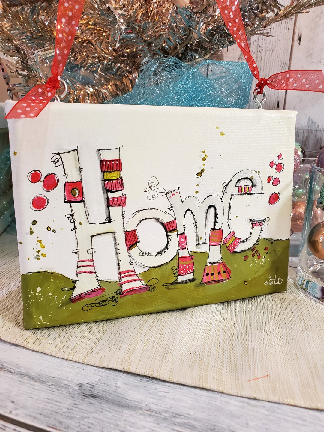 Home Hanging Word Art Hand Painted Art Original Painting on - Etsy