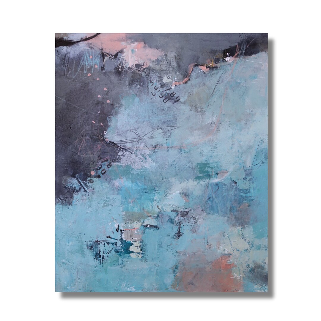 Coastal Cloud Inspired Abstract Painting| Acrylic Painting on Canvas ...
