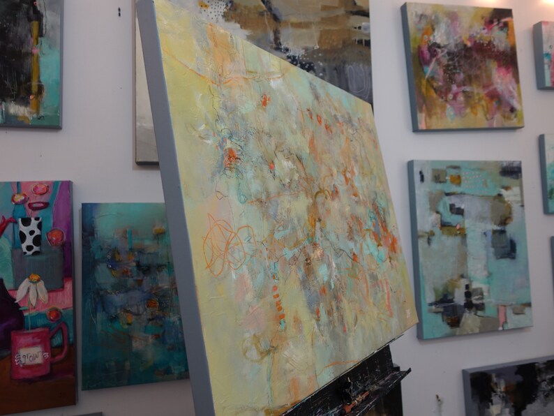 Soft and Subtle Abstract Painting on Canvas 24 X 30 by Artist - Etsy