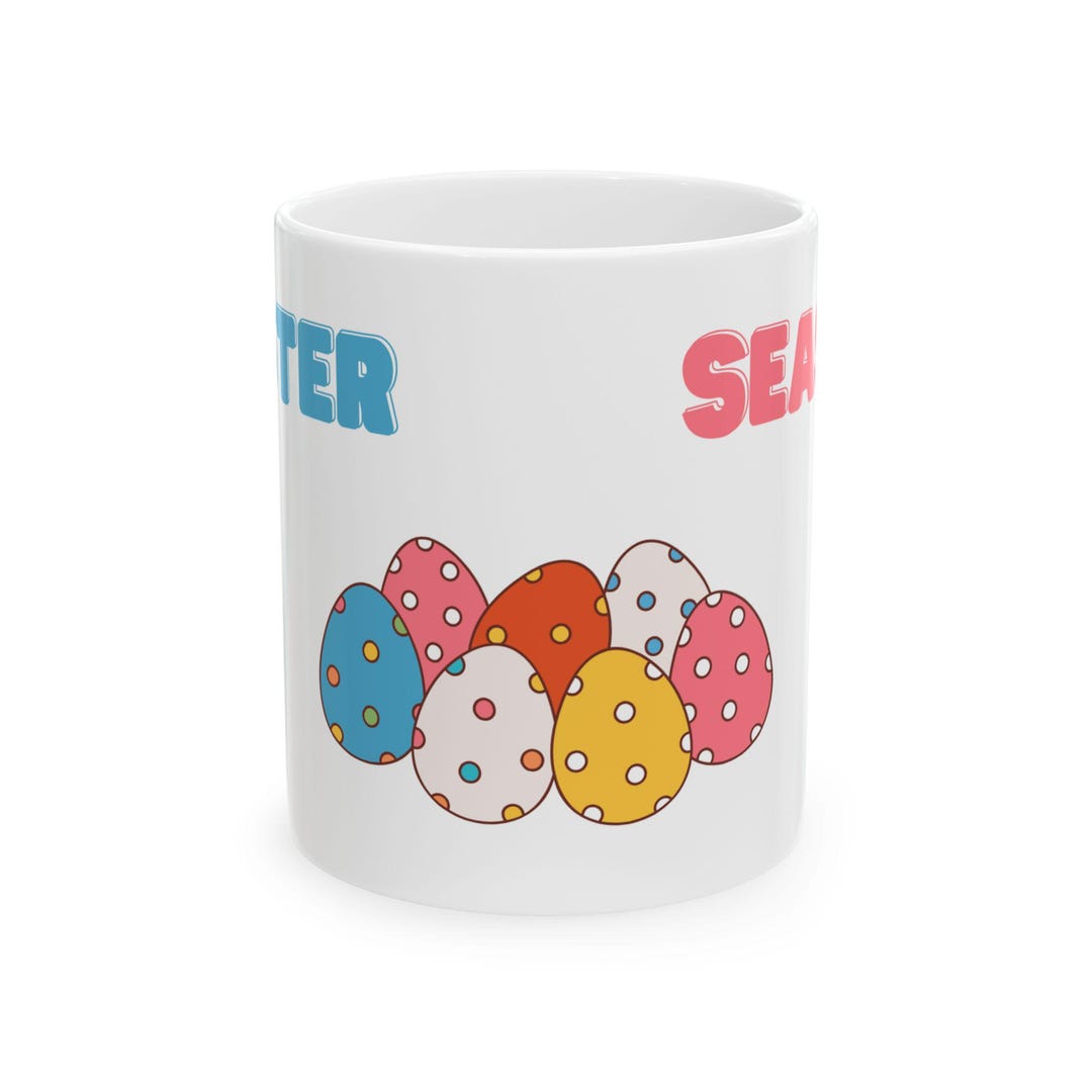 Easter Season Ceramic Mug, Spring Bunny Coffee Cup, Holiday Tea Mug ...