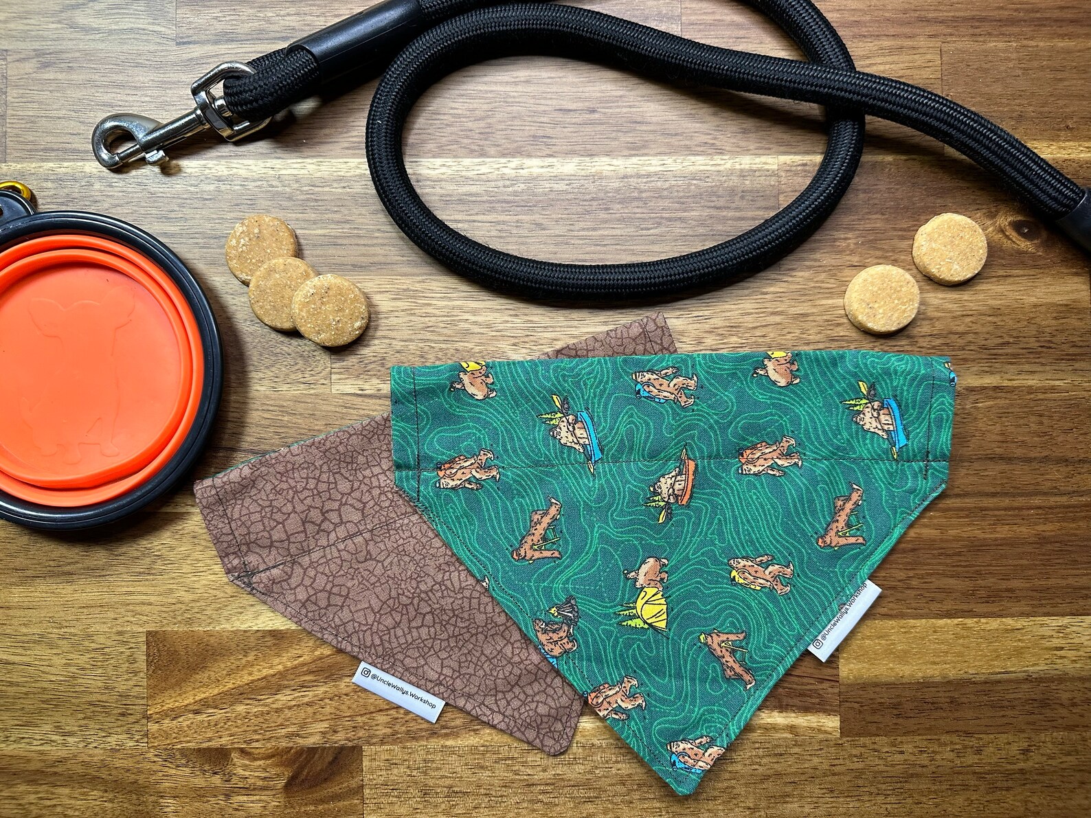 Sasquatch Dog Bandana, Over the Collar Bandana, Reversible Dog Bandana ...