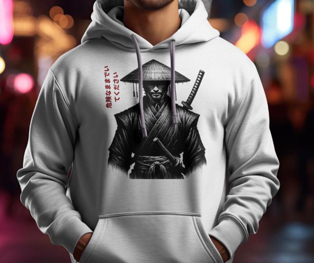 Samurai Unisex Techwear Hoodie Japanese Streetwear Anime Inspired ...