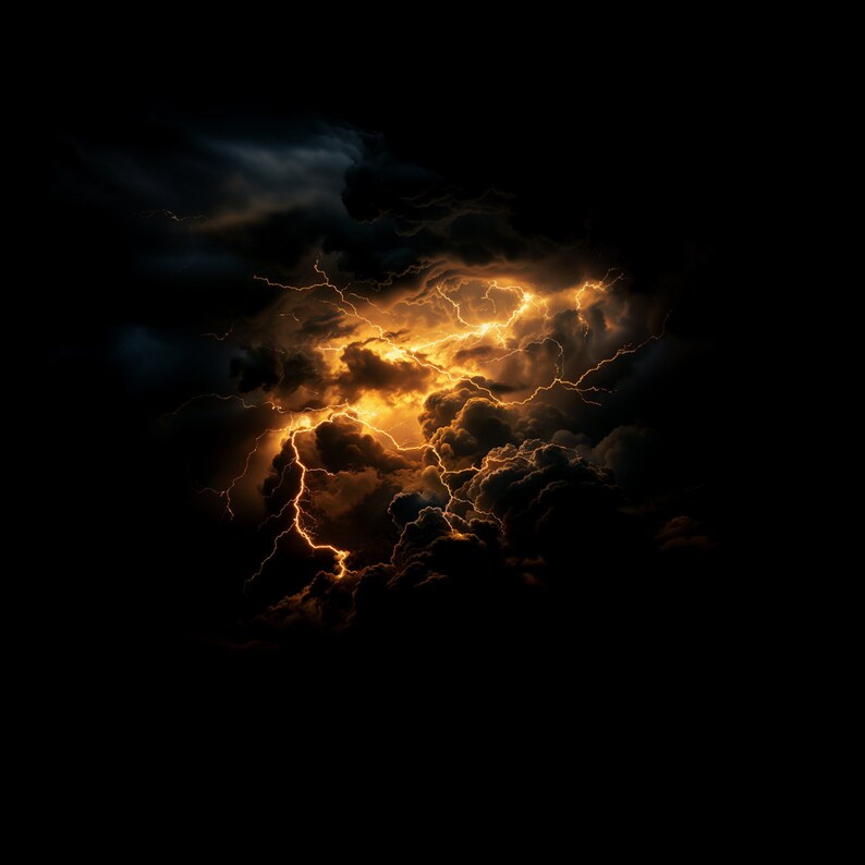 Lightning Overlay Pack - Etsy