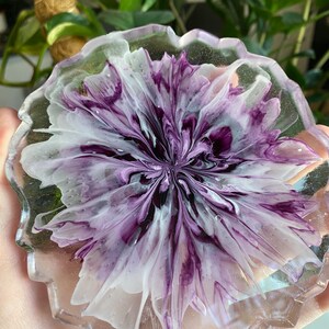 Flower Bloom Coasters Handmade Home Gift Resin Drink Coaster Home Decor ...