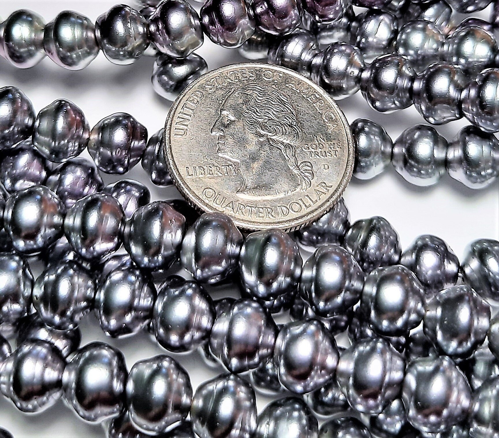 8mm Light Amethyst Iris Pearl Snail Baroque Pearls 20ct | Etsy