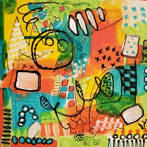 ABSTRACT Art WALL / TABLE Art Original Modern Painting on - Etsy