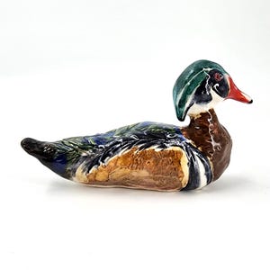 Wood Duck Sculpture - Handmade Pottery - Hand-sculpted - Gift for Bird ...