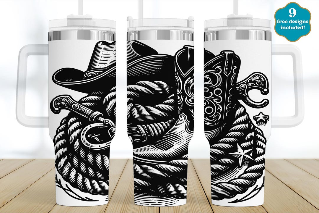 Rodeo Roping Laser Tumbler Wrap, Digital Download for 40oz Cups ...