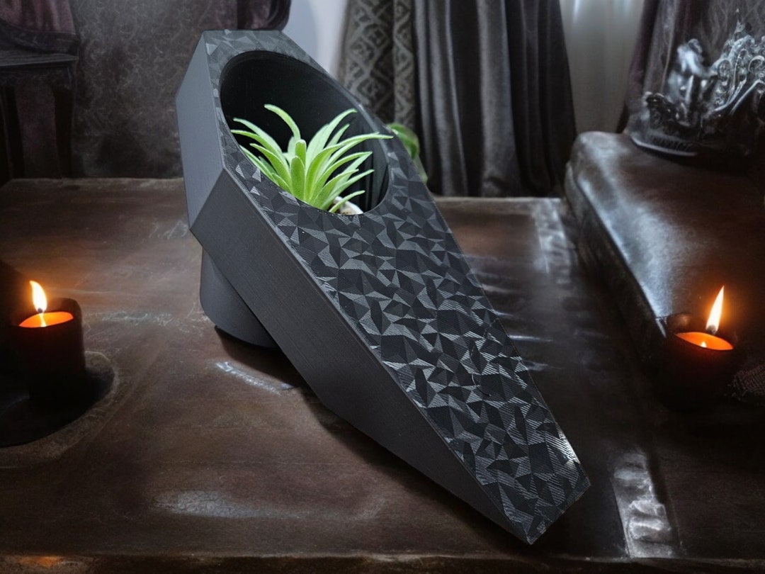 Plant Coffin 3 Inch Pot- Custom 3D Printed Planter Pot Succulent Cactus ...