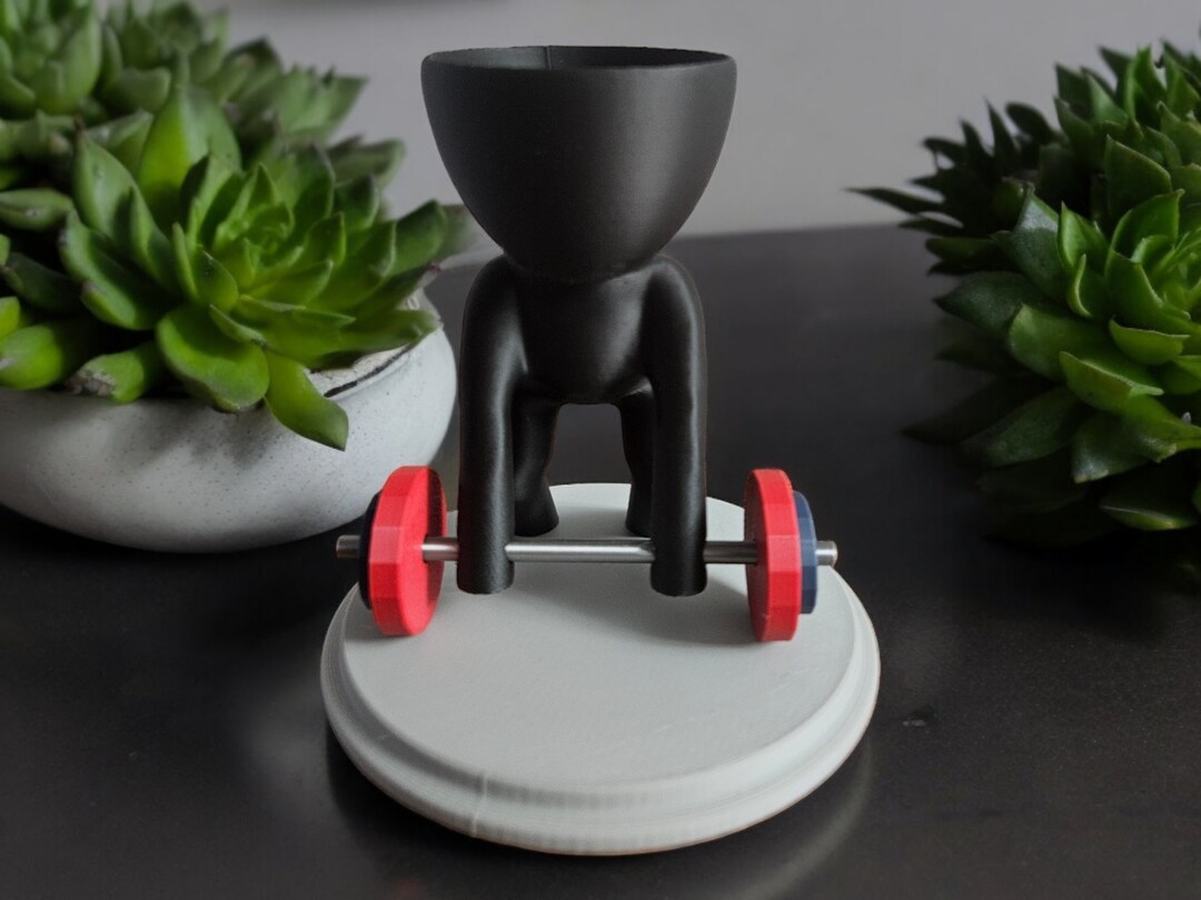 Deadlift Planter Figurine – 2 Inch, Fitness Decor - Etsy