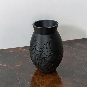 Black Gothic Spider Web Vase – 3D Printed Macabre Decor - Etsy