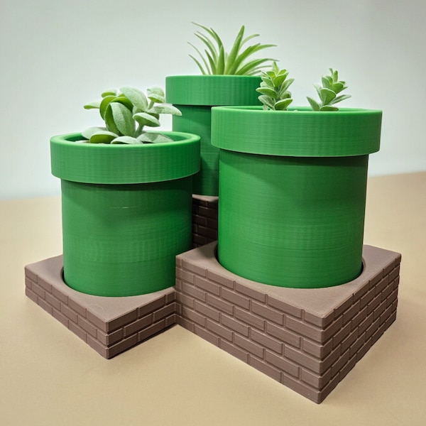 Super Mario Tube Planter - Etsy