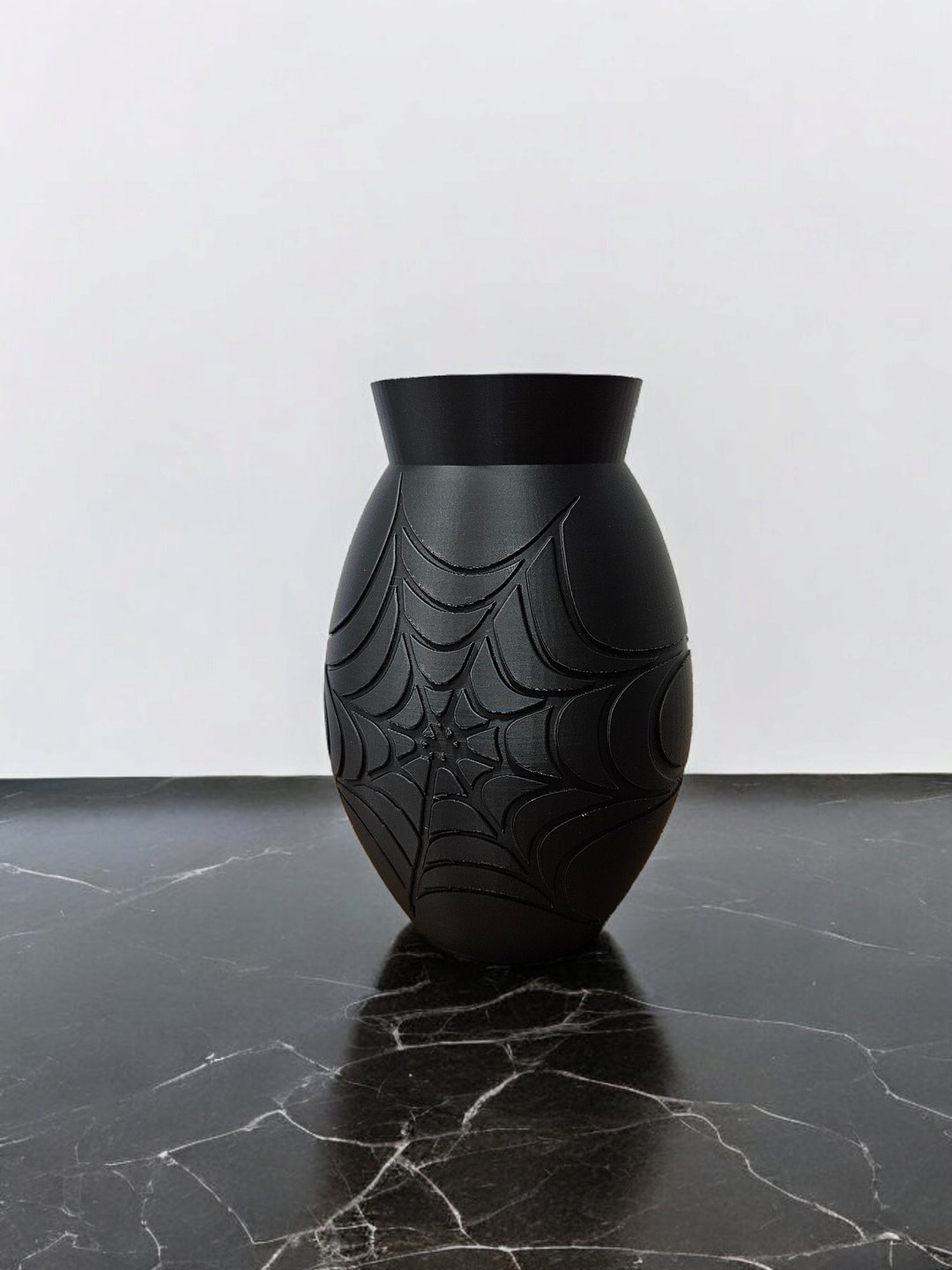 Black Gothic Spider Web Vase – 3D Printed Macabre Decor - Etsy