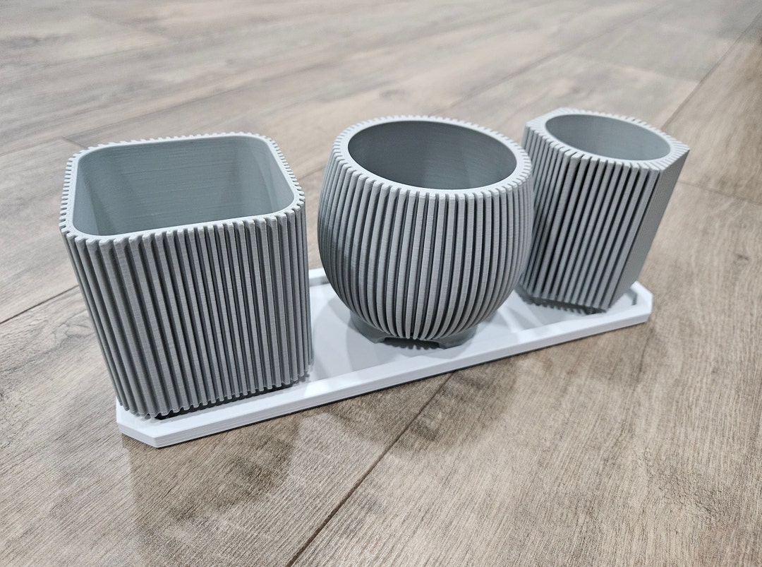 Shape Trio Planter Set - Custom 3D Printed Planter - Many Sizes and ...