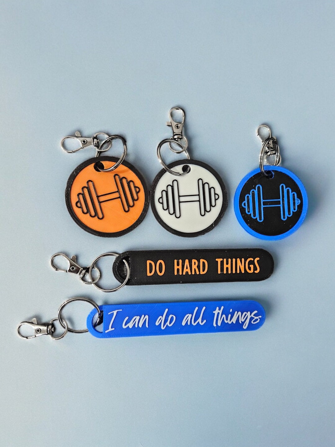 Gym Themed Keychain Fitness Weights Bodybuilding Gym Girl Crossfit ...