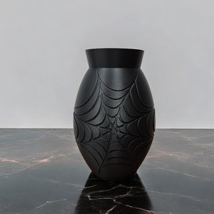 Black Gothic Spider Web Vase – 3D Printed Macabre Decor - Etsy