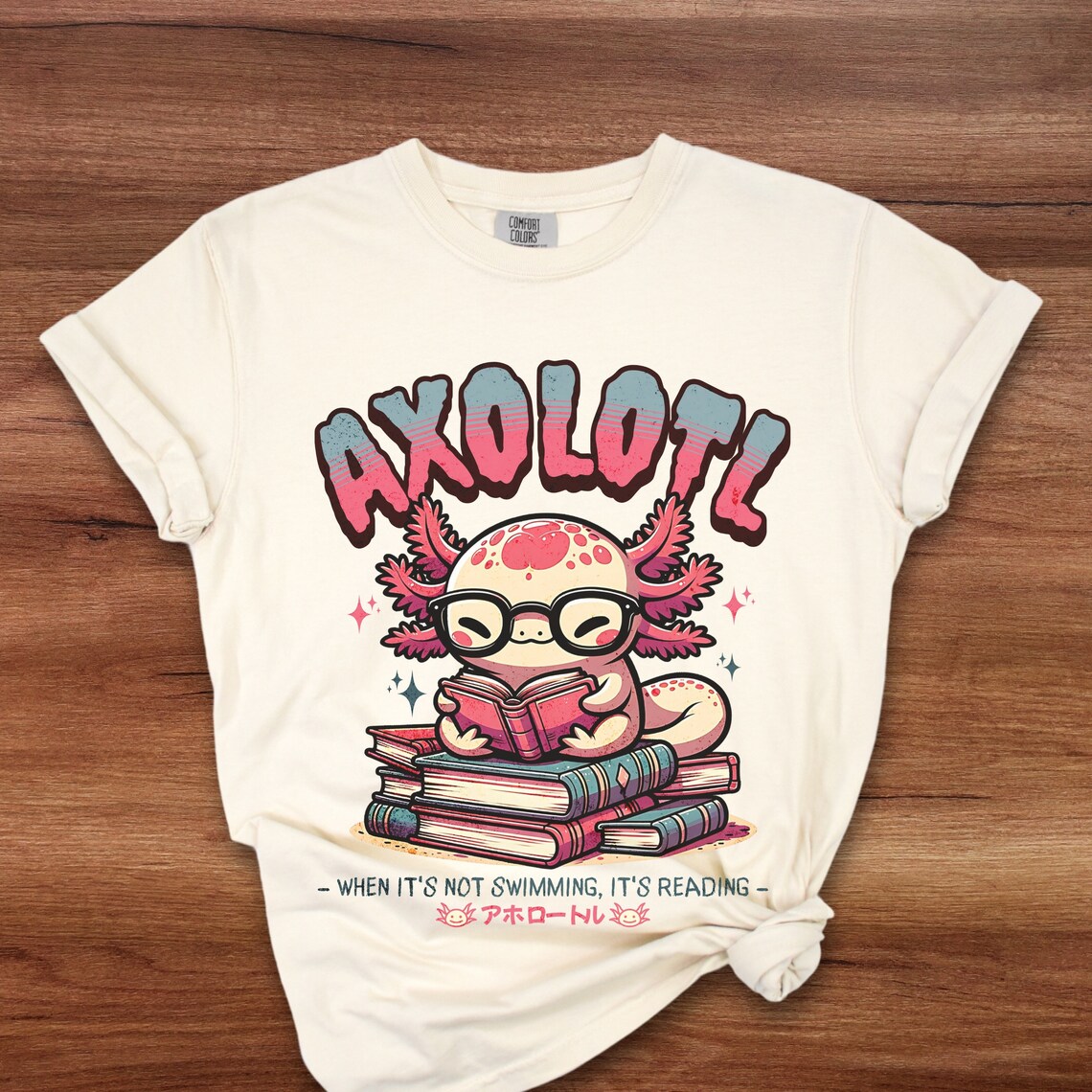 Funny Axolotl Shirt for Kid Child Axolotl Graphic Tee Oversized Axolotl ...
