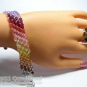 Rainbow Bracelet Crystal Bracelet Swarovski Bracelet Glass ...