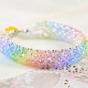 Rainbow Bracelet; Crystal Bracelet; Swarovski Bracelet; Glass Bracelet ...