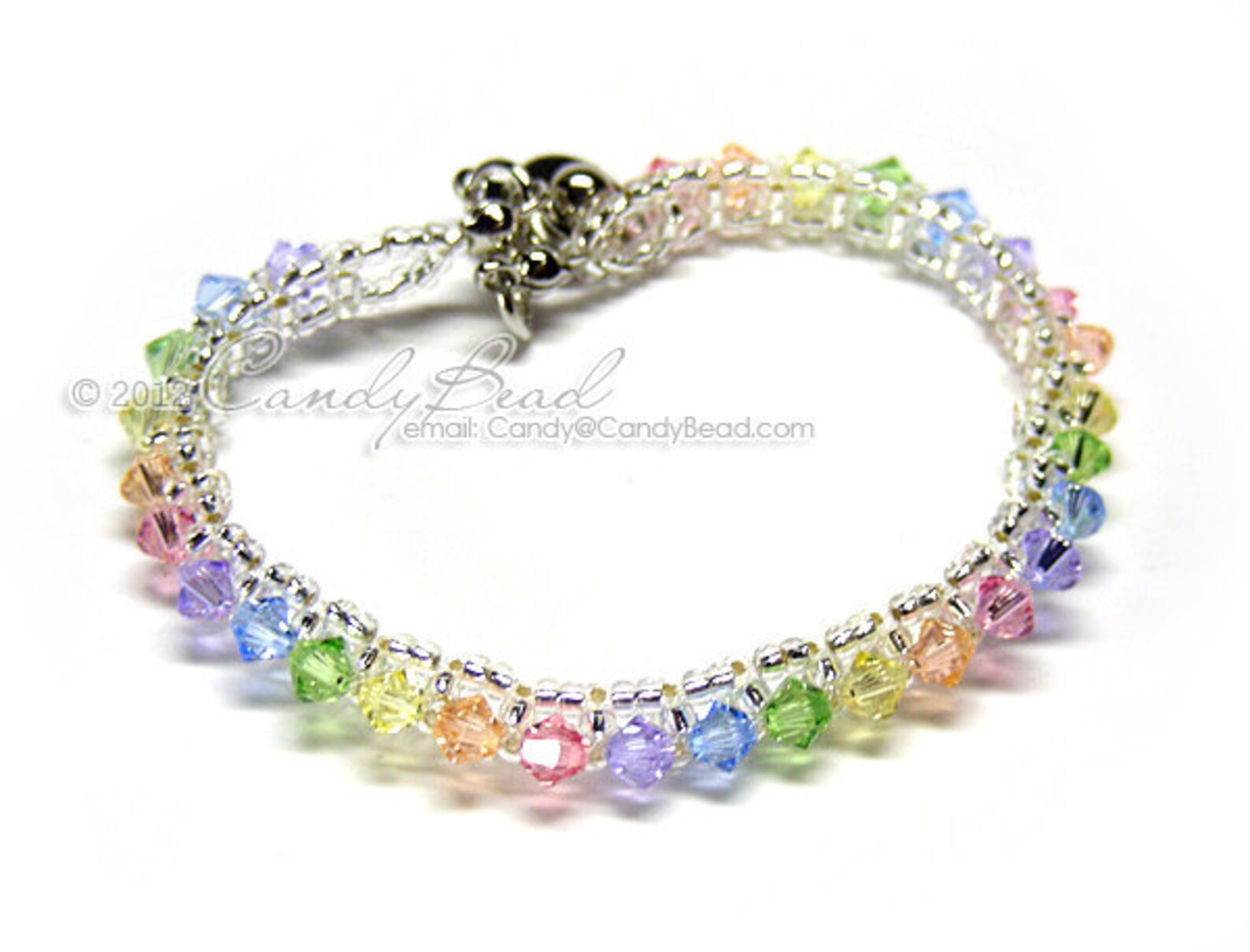 Rainbow Bracelet Crystal Bracelet Swarovski Bracelet Glass - Etsy