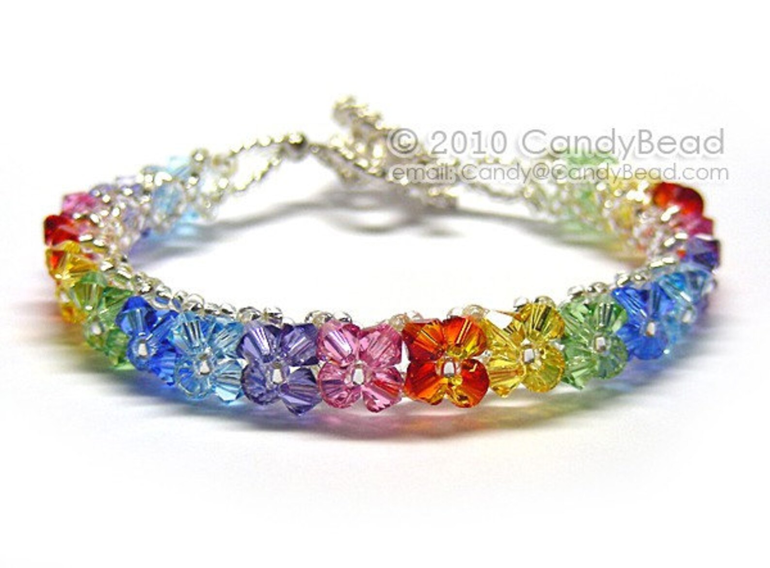 Rainbow Bracelet Crystal Bracelet Swarovski Bracelet Glass - Etsy