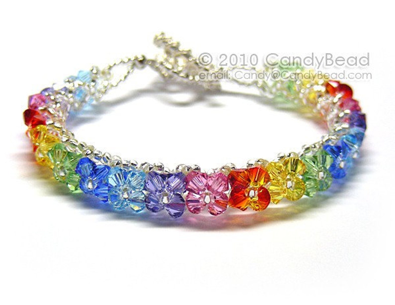 Rainbow Bracelet Crystal Bracelet Swarovski Bracelet Glass - Etsy