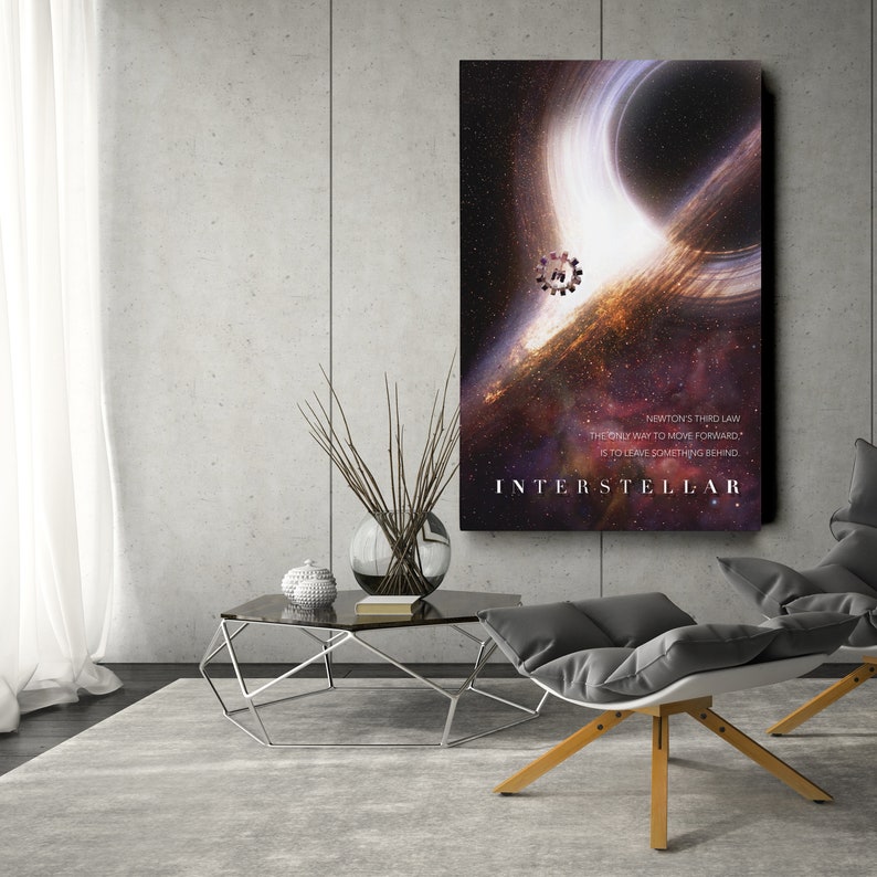 Interstellar Movie Poster Canvas Wall Art Home Decor Framed Poster ...