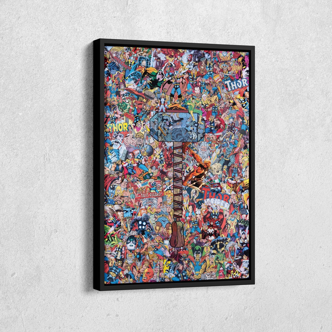 The Mighty Thor Poster Marvel Comics Canvas Wall Art Home Decor Framed ...