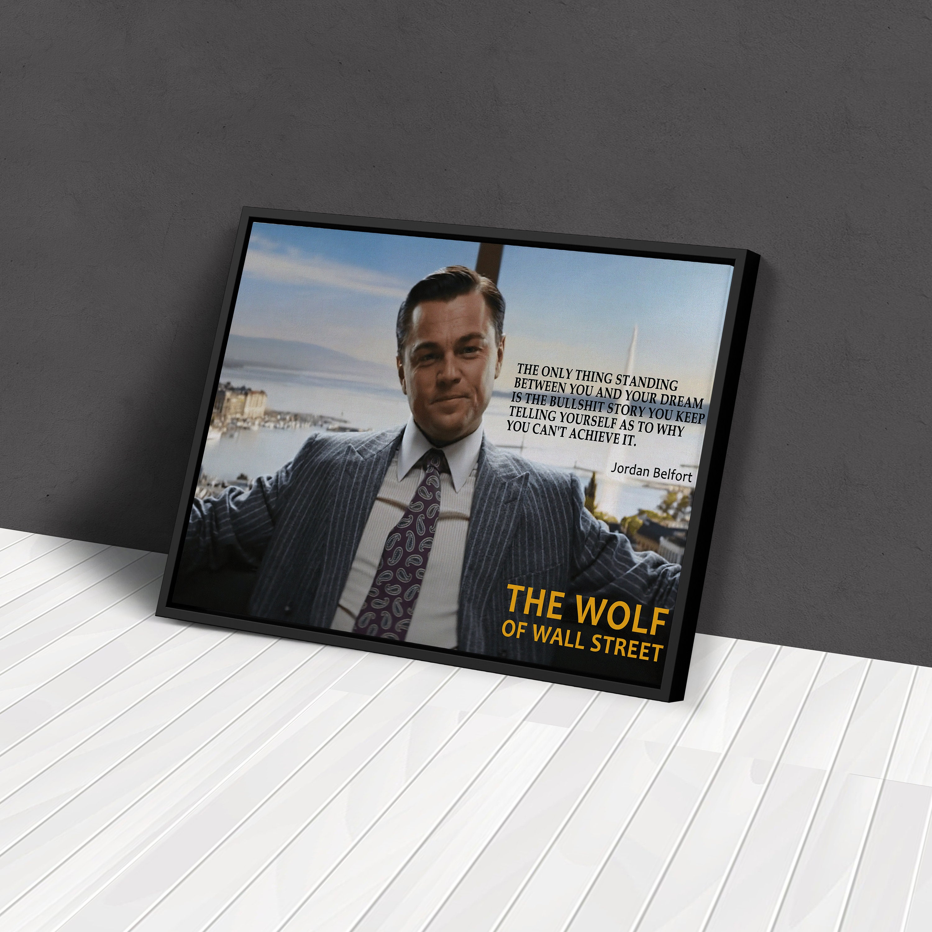 The Wolf of Wall Street Poster Motivational Quote Canvas Wall Art Home ...