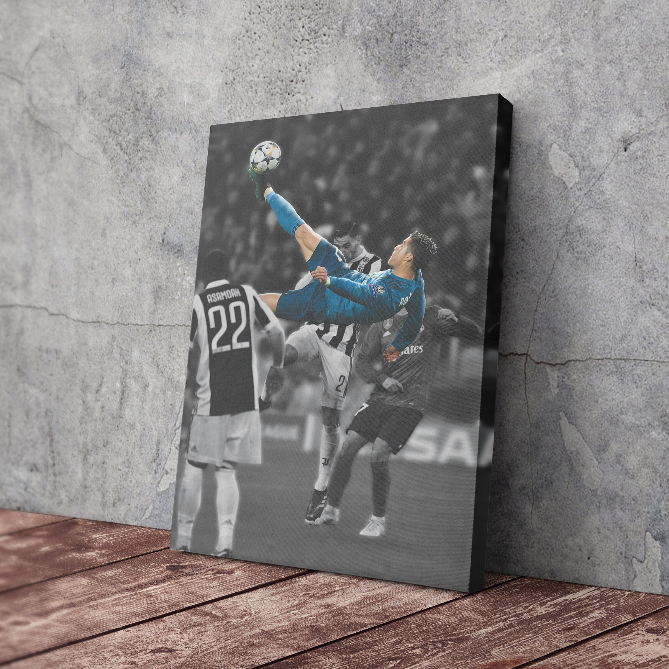 Cristiano Ronaldo Overhead Kick Vs. Juventus Canvas Wall Art Home Decor ...