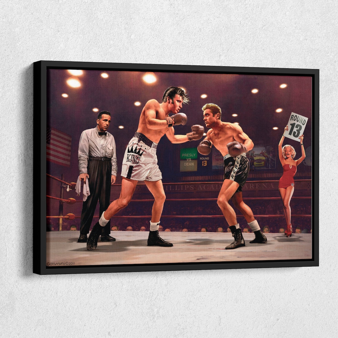 Marilyn Monroe Elvis Presley James Dean Boxing Canvas Wall Art Home ...