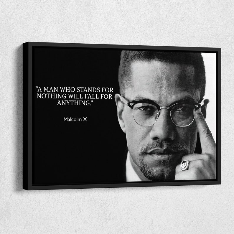 Malcolm X Motivational Quote Poster Canvas Wall Art Home Decor Framed Poster Print - Etsy