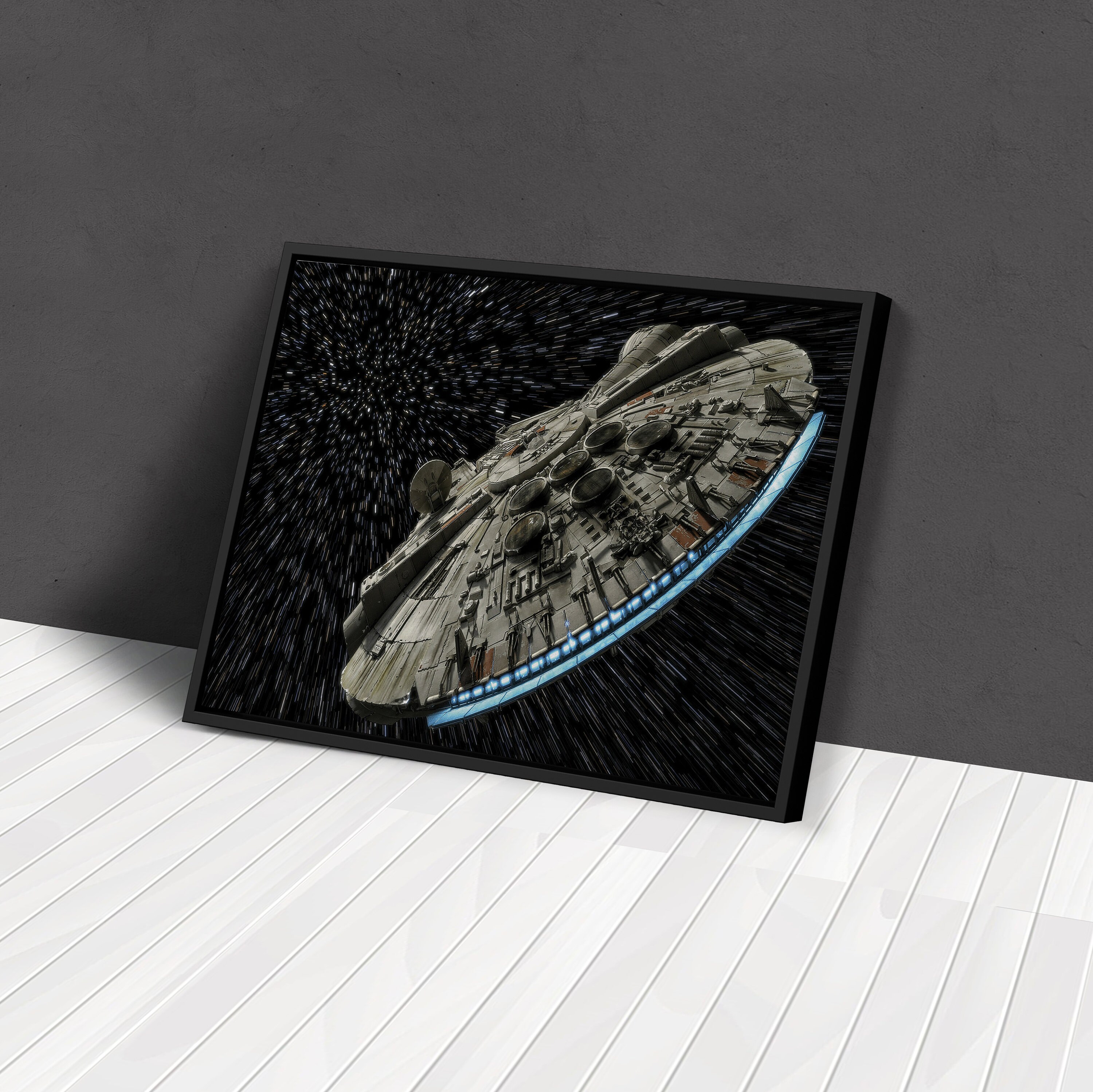 Millennium Falcon Poster Star Wars Canvas Wall Art Home Decor Framed ...