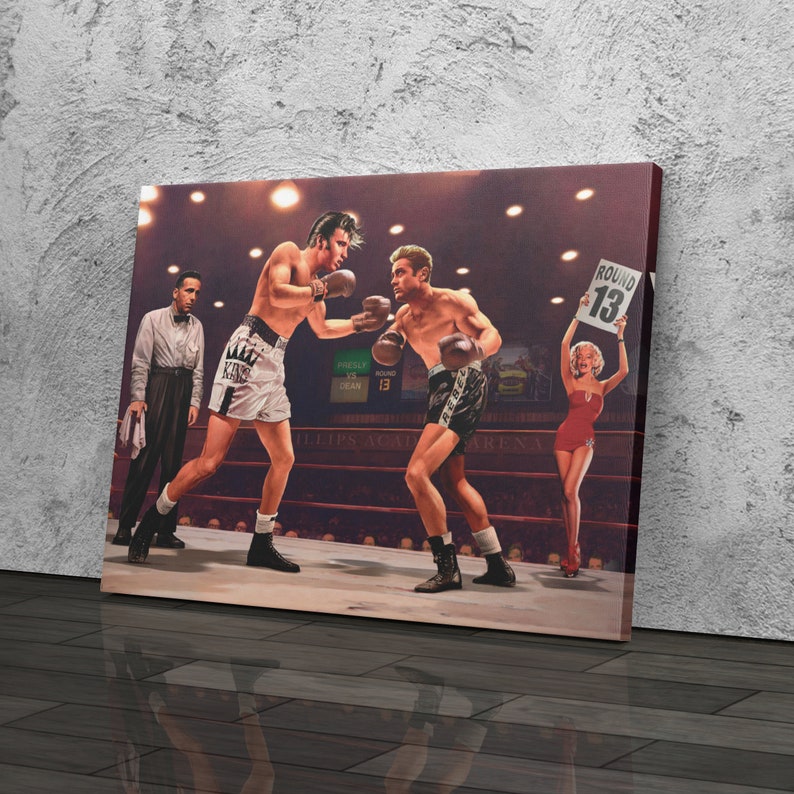 Marilyn Monroe Elvis Presley James Dean Boxing Canvas Wall Art Home Decor Framed Poster Print - Etsy