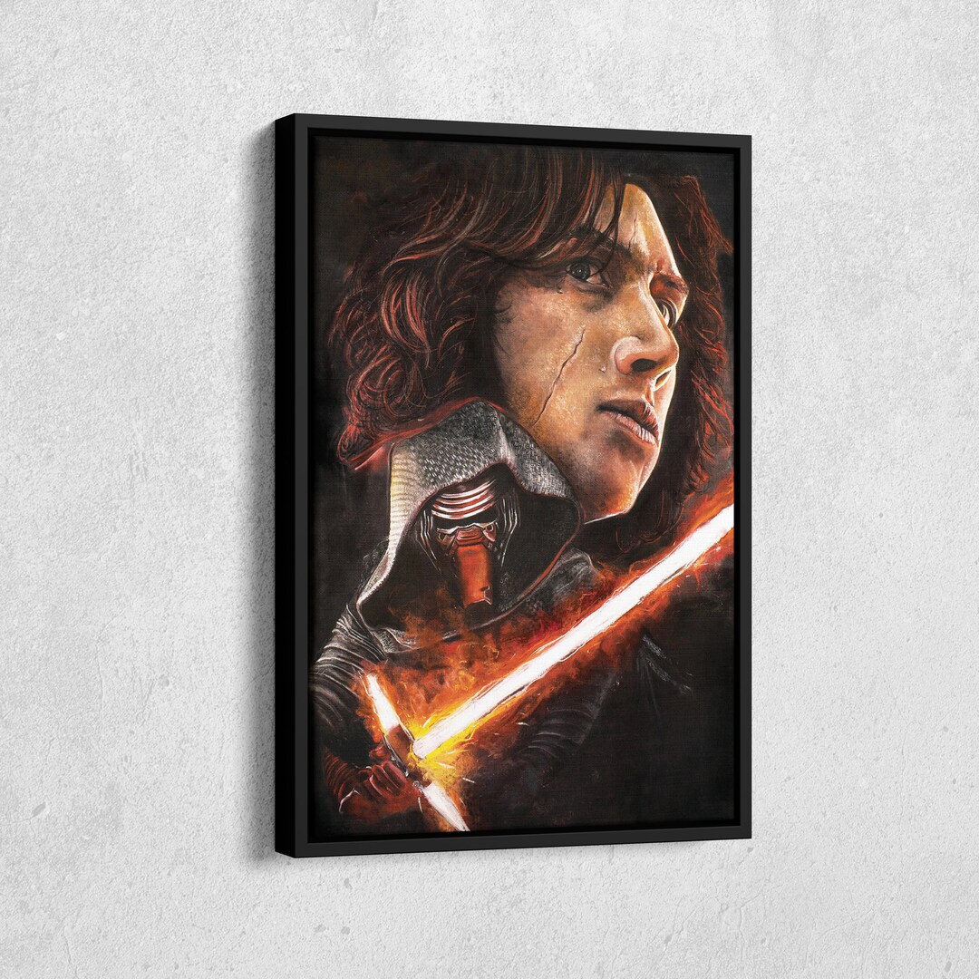 Kylo Ren Poster Star Wars Artwork Canvas Wall Art Home Decor Framed ...