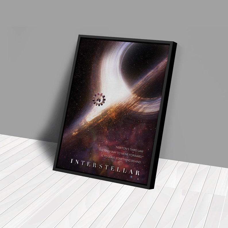 Interstellar Movie Poster Canvas Wall Art Home Decor Framed Poster ...
