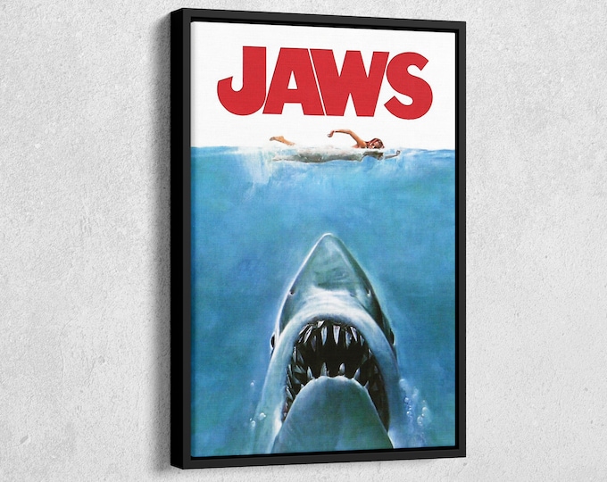 Jaws Movie Poster Print Classic Movies Reprint Standard Size 24 X 36 ...