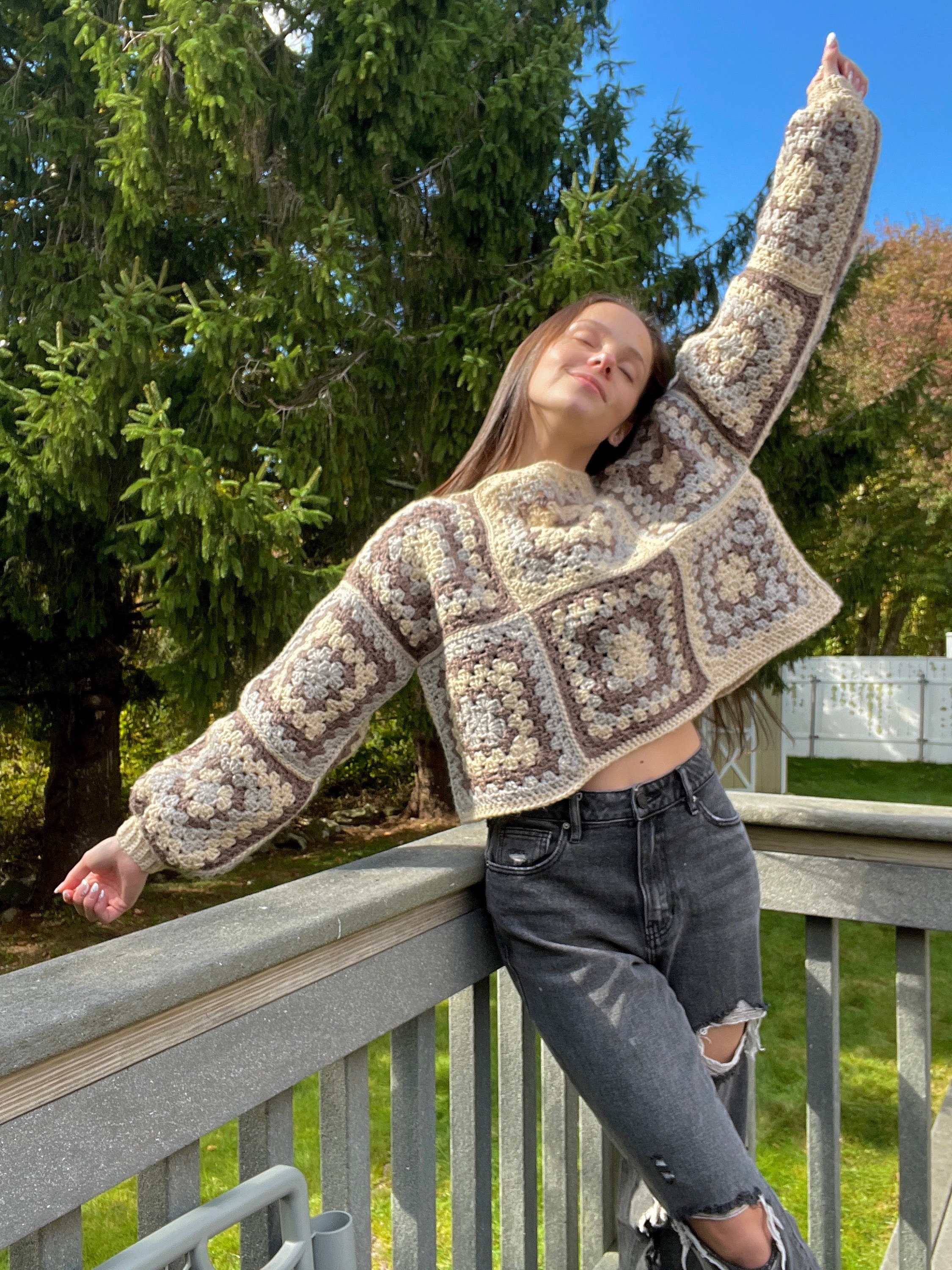 Granny Square Sweater - Etsy
