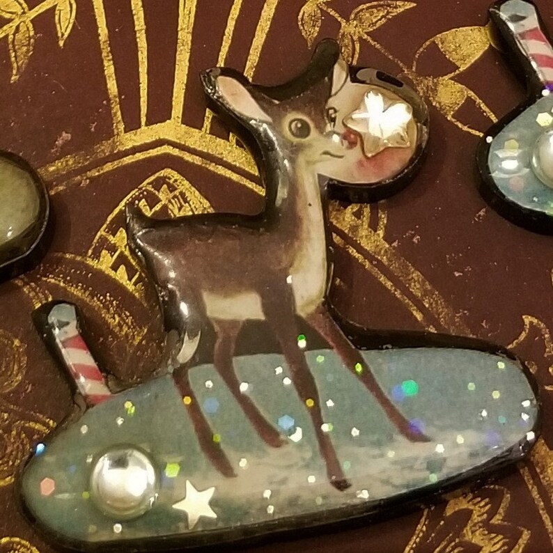 Vintage Rudolf the Red Nosed Reindeer Mid Century Christmas Paper and ...