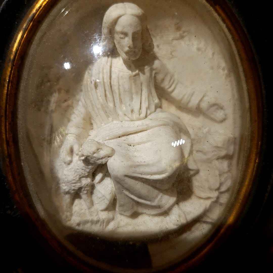 Antique Rare Jesus Lamb of God Meerschaum Reliquary Late 19th Century ...