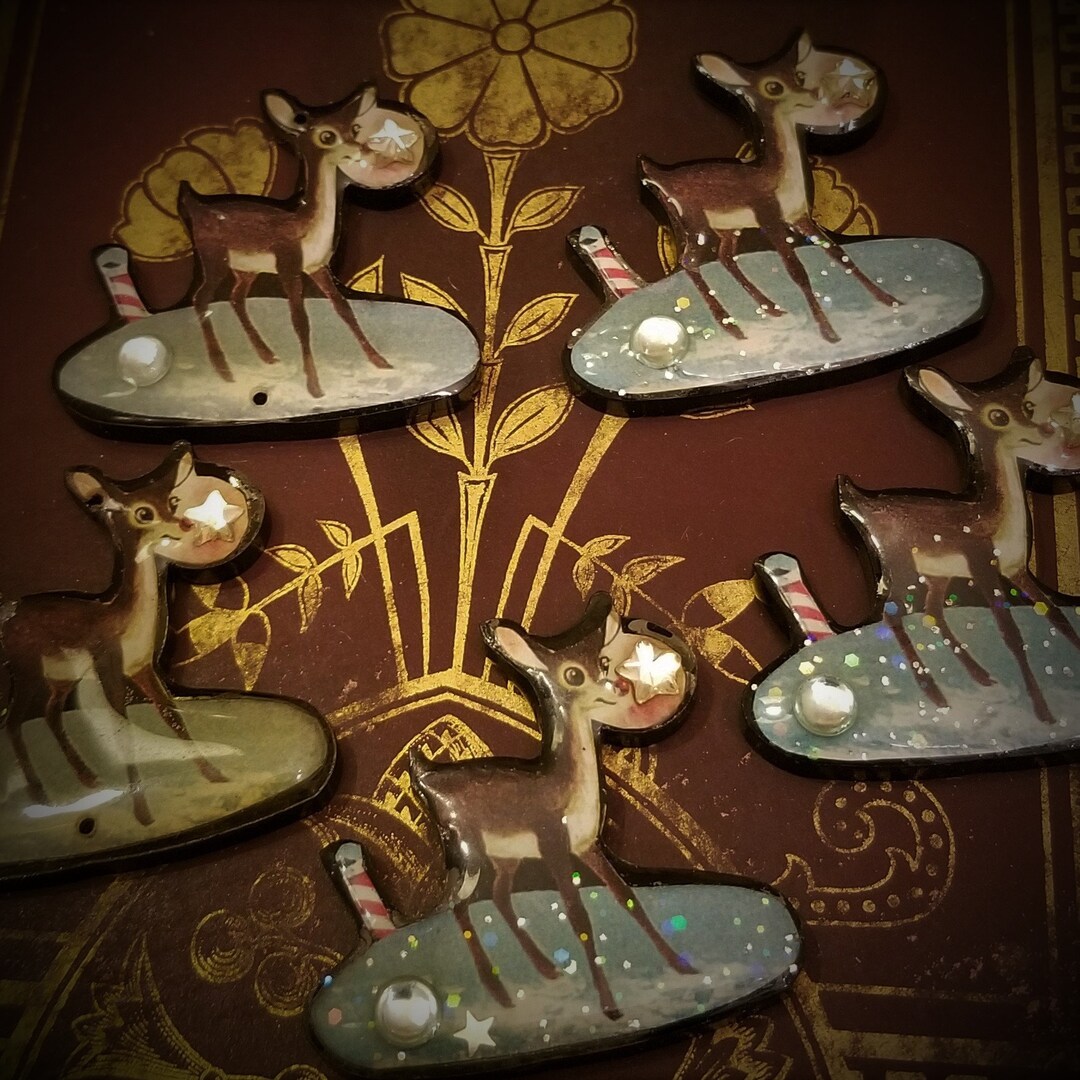 Vintage Rudolf the Red Nosed Reindeer Mid Century Christmas Paper and ...