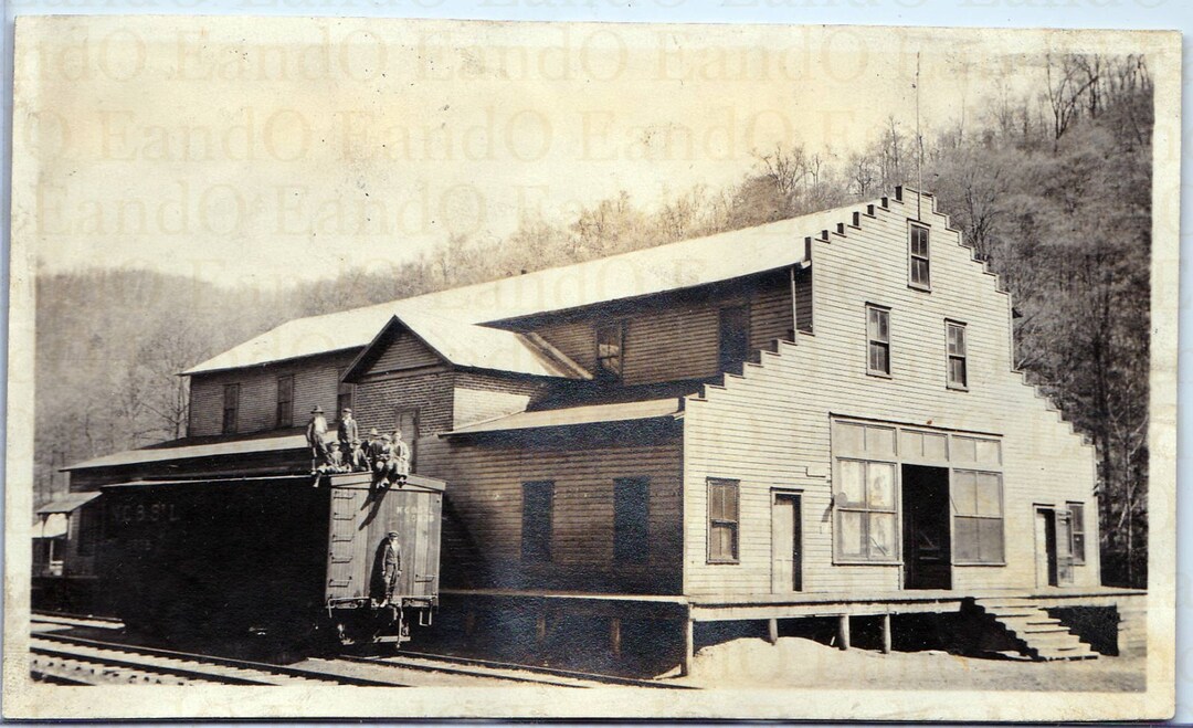 Trains and Warehouses - Fantastic Early 1900s Snapshot of a Freight Car ...