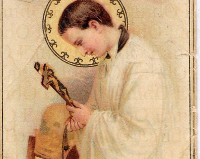 Holy Prayer Card Catholic Polish Prayer Card of St. Aloysius - Etsy