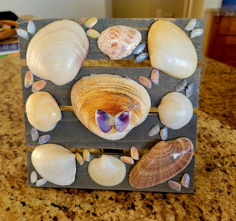 We Are Family Artist Original Design. Unique Shell Art on 8X8 Pallet ...