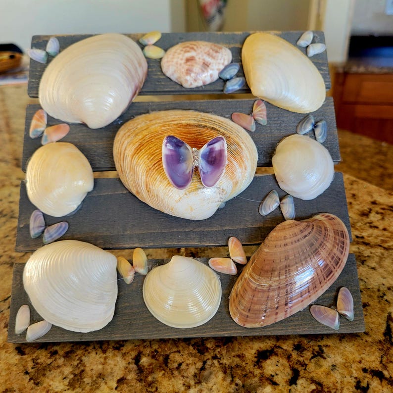 We Are Family Artist Original Design. Unique Shell Art on 8X8 Pallet ...