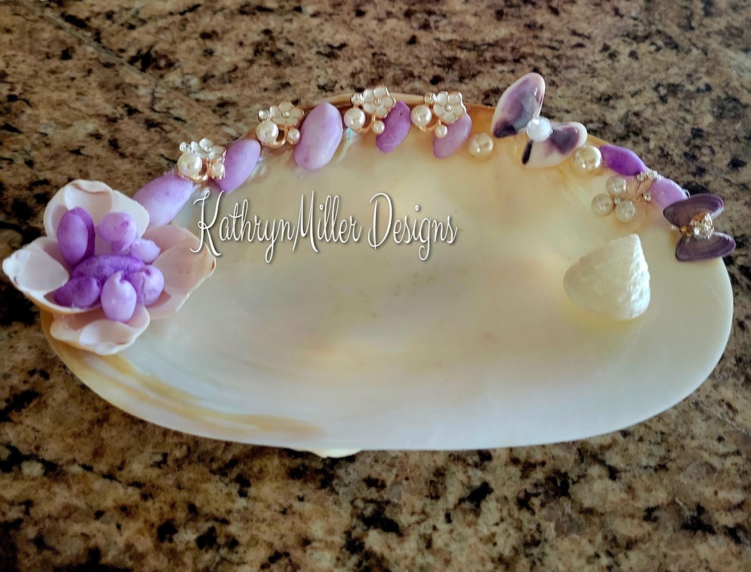 8" Pearlized Clam Shell Trinket Dish. Super Gift Idea for the Bride ...